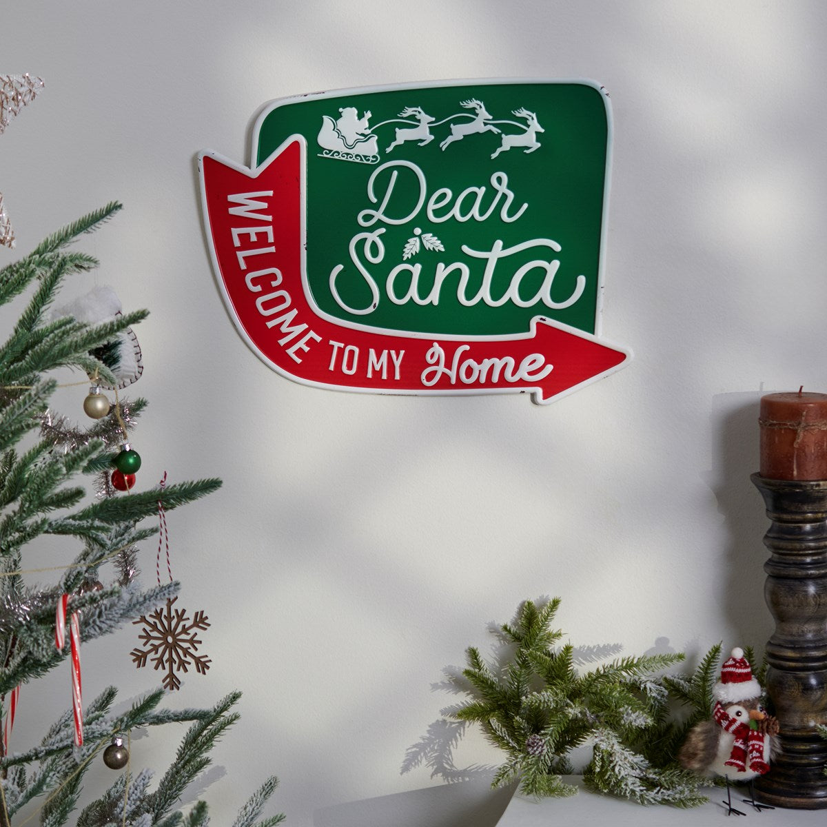 118836 - Wall Decor Santa Welcome Sign